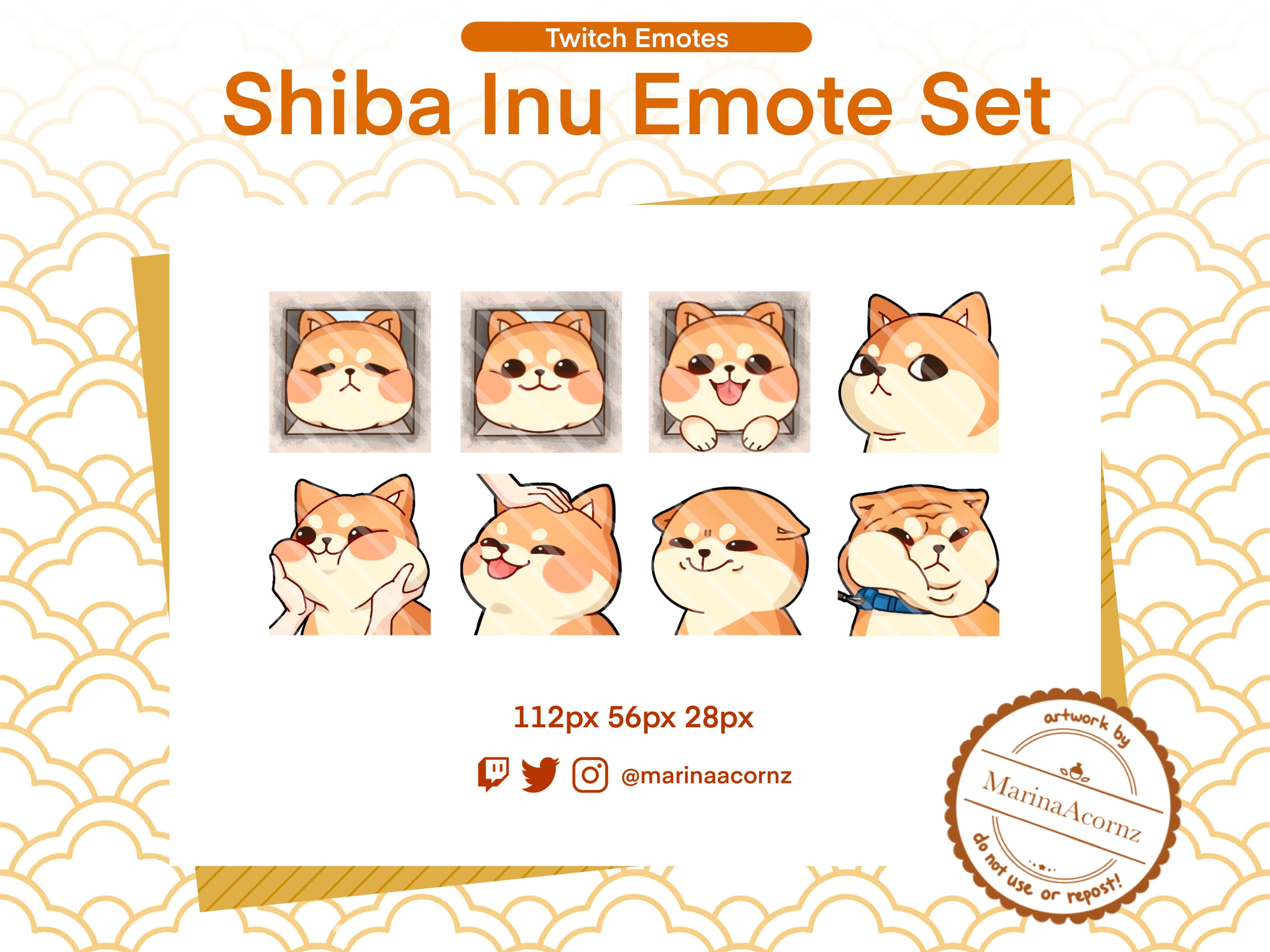 Shiba Inu Emote Set - Etsy