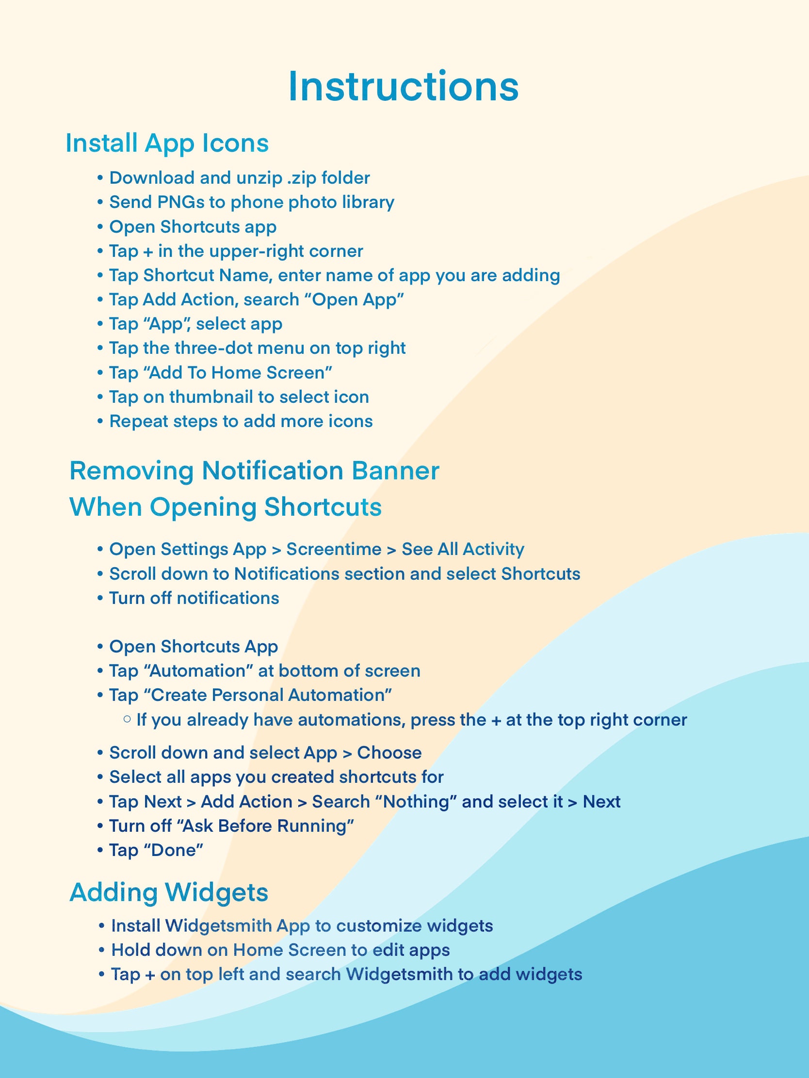Summer Theme App Icon Set for iPhone Ios 14 - Etsy