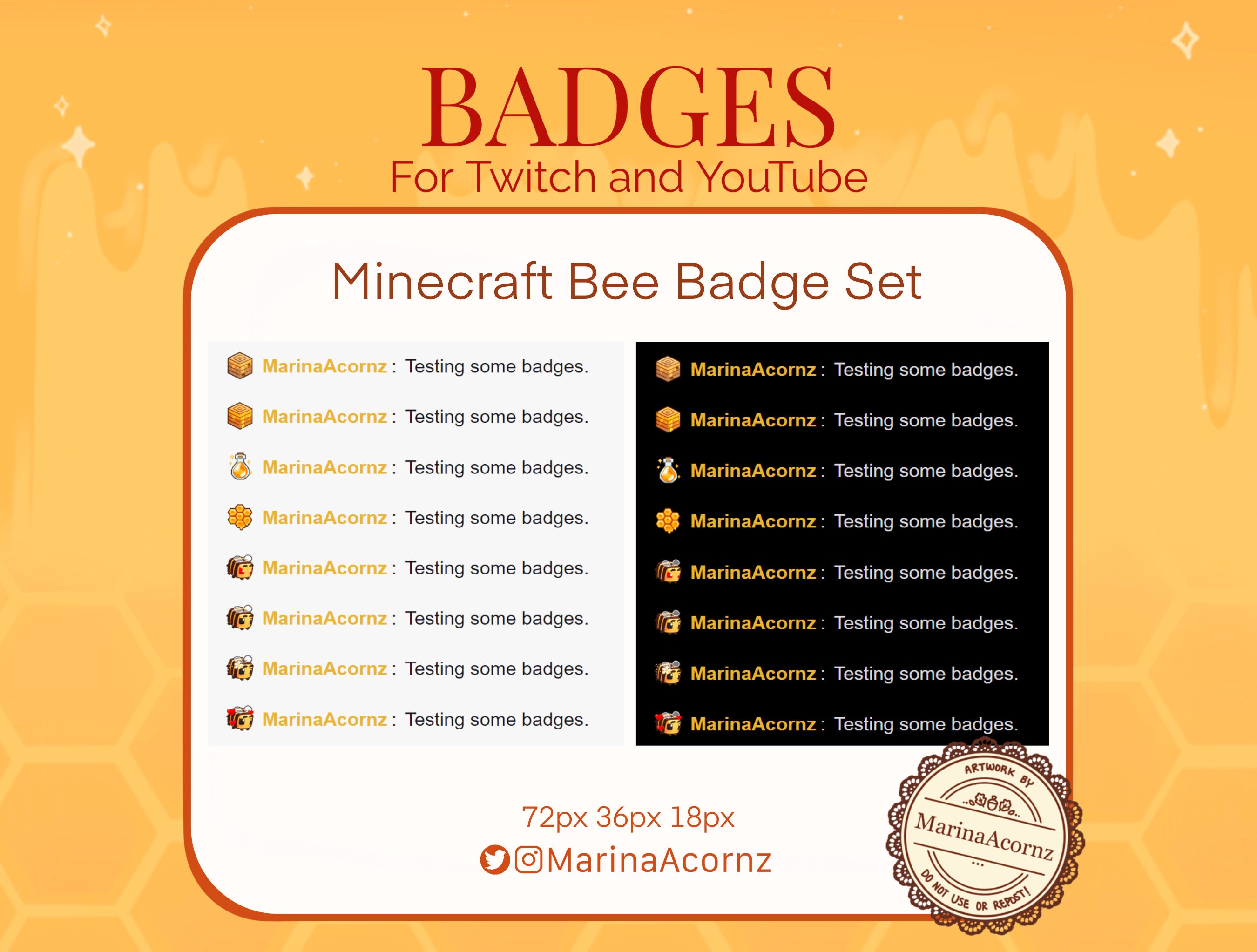 Minecraft Bee Badge Set - Etsy