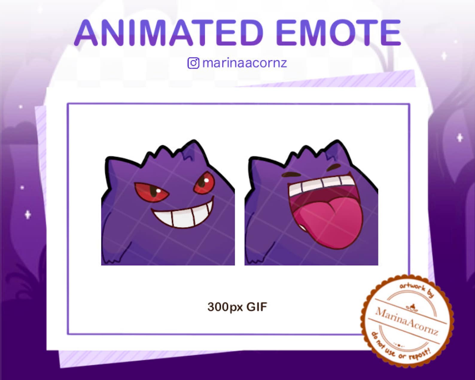 Gengar Animated Emote - Etsy