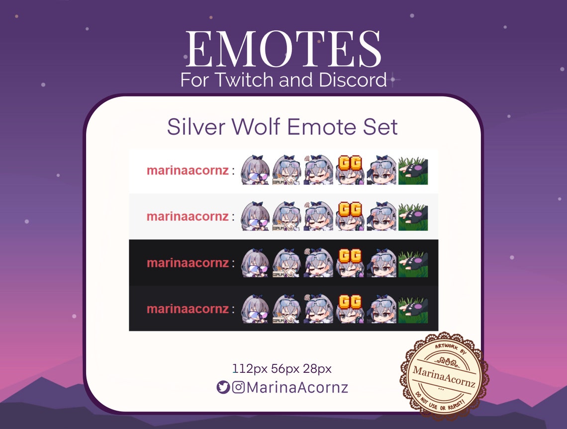 Silver Wolf Emote Set Honkai: Star Rail - Etsy