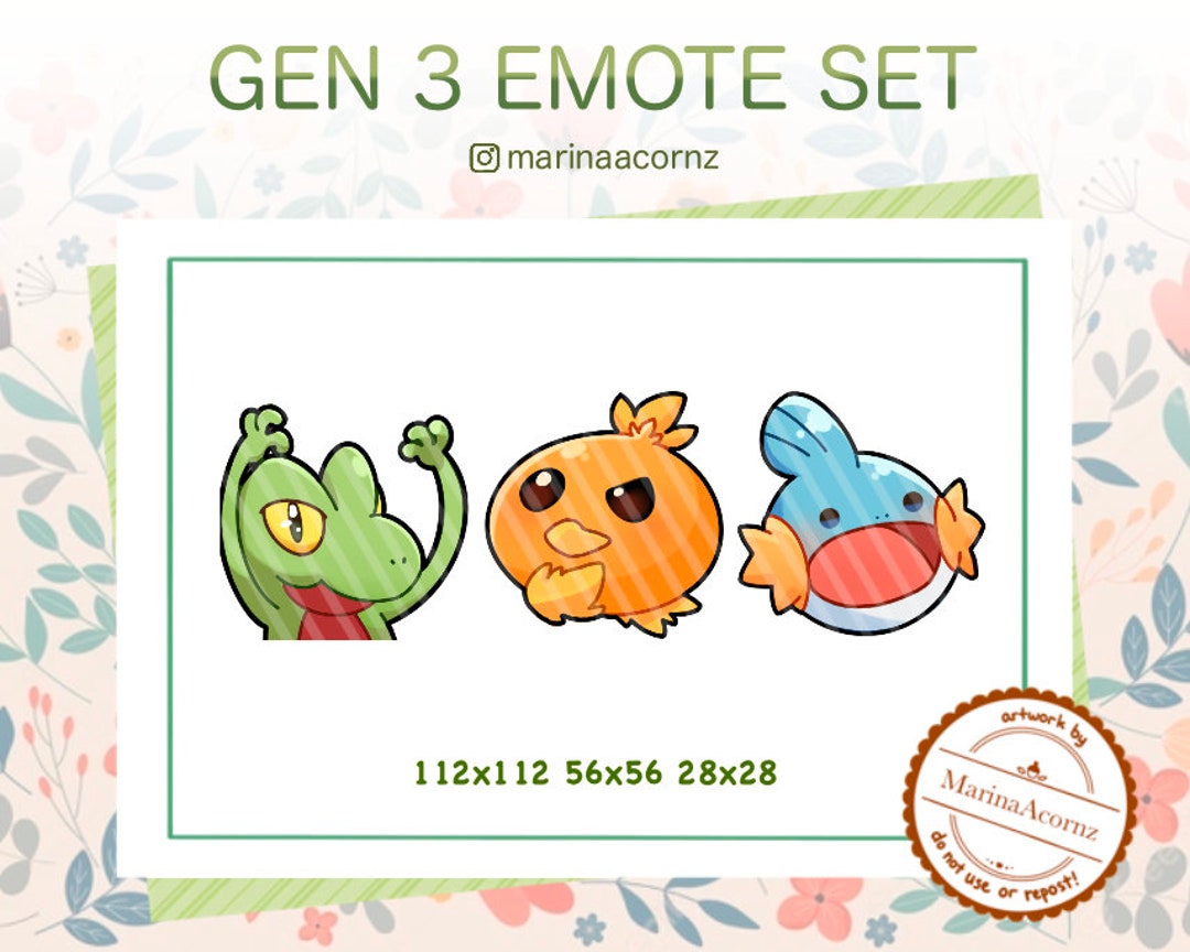 Gen 3 Meme Emotes | Peepohype, Thinking Emoji, D: Face - Etsy