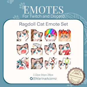 Ragdoll Cat Emote Set - Etsy