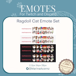Ragdoll Cat Emote Set - Etsy