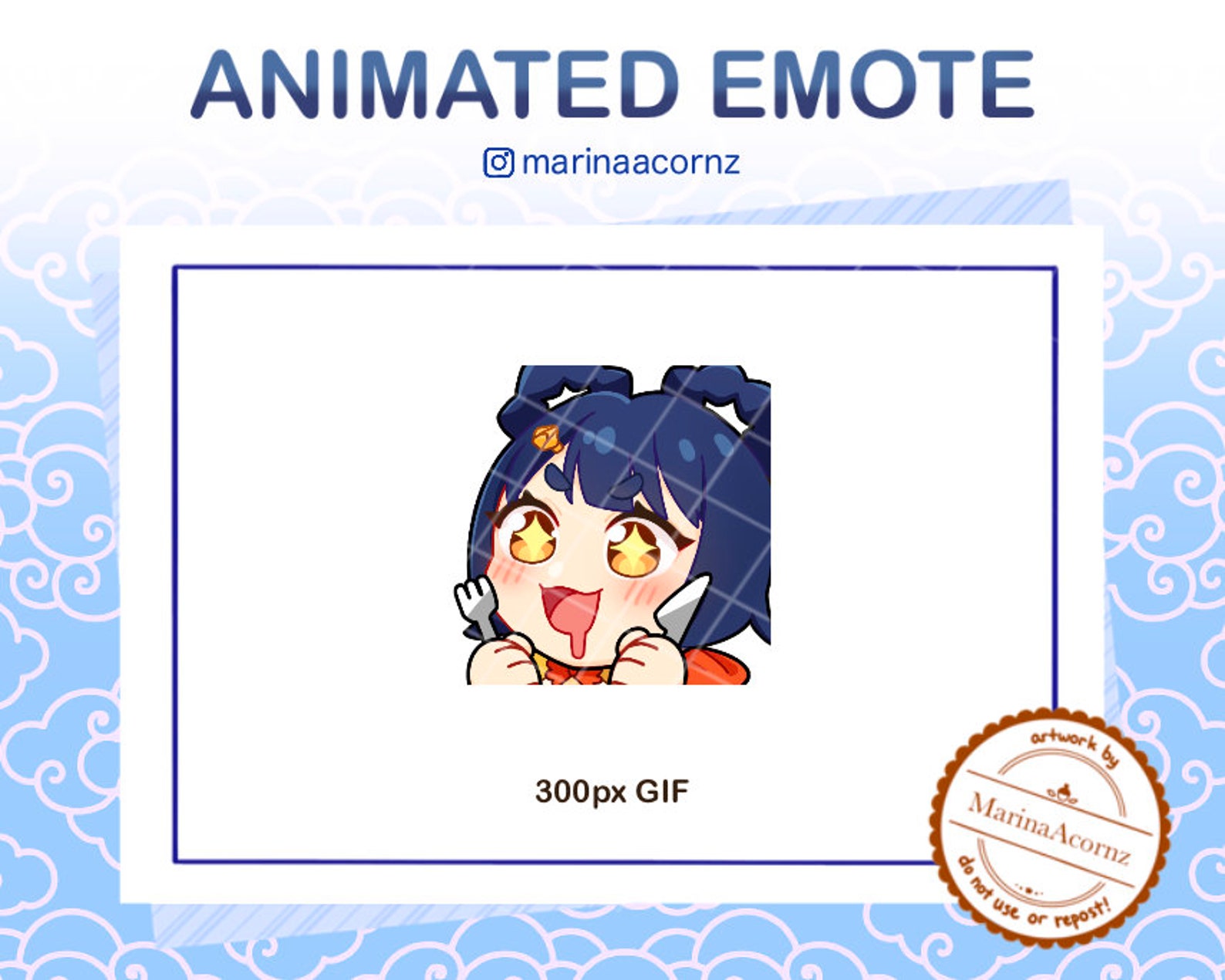 Hungry Xiangling Animated Emote Genshin Impact - Etsy