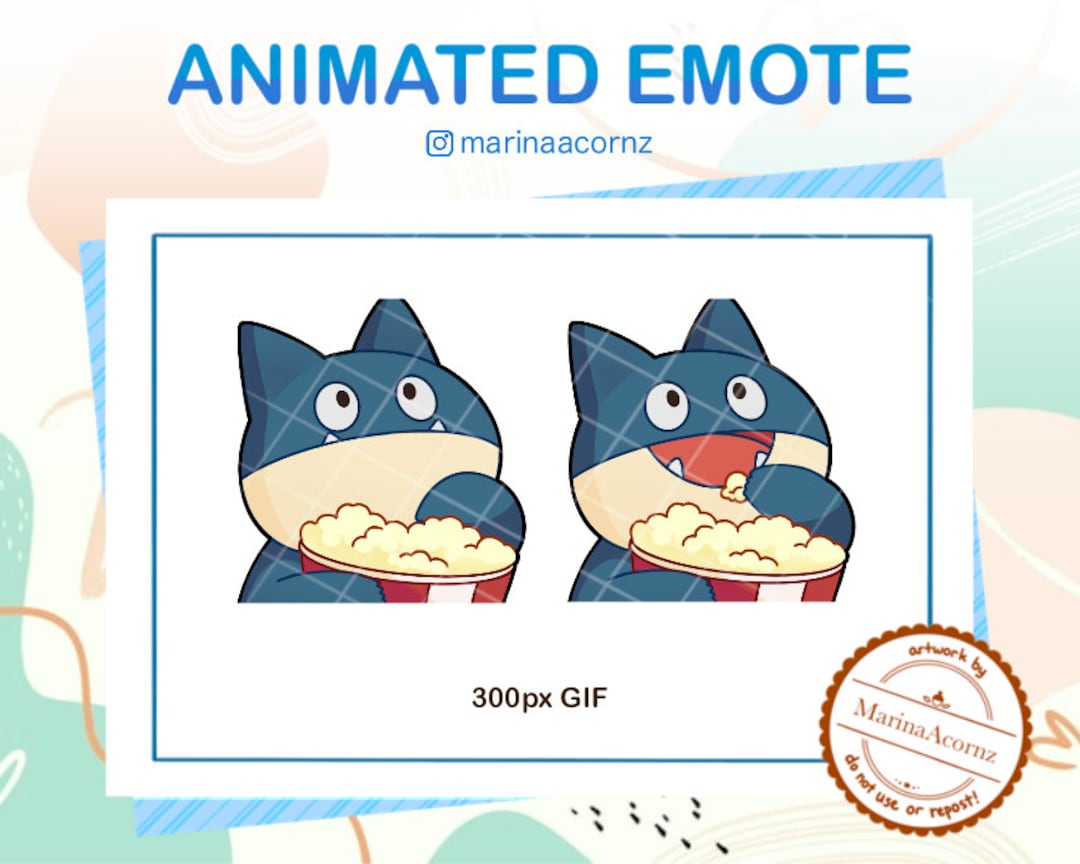 Munchlax Eating Popcorn Animated Emote - Etsy
