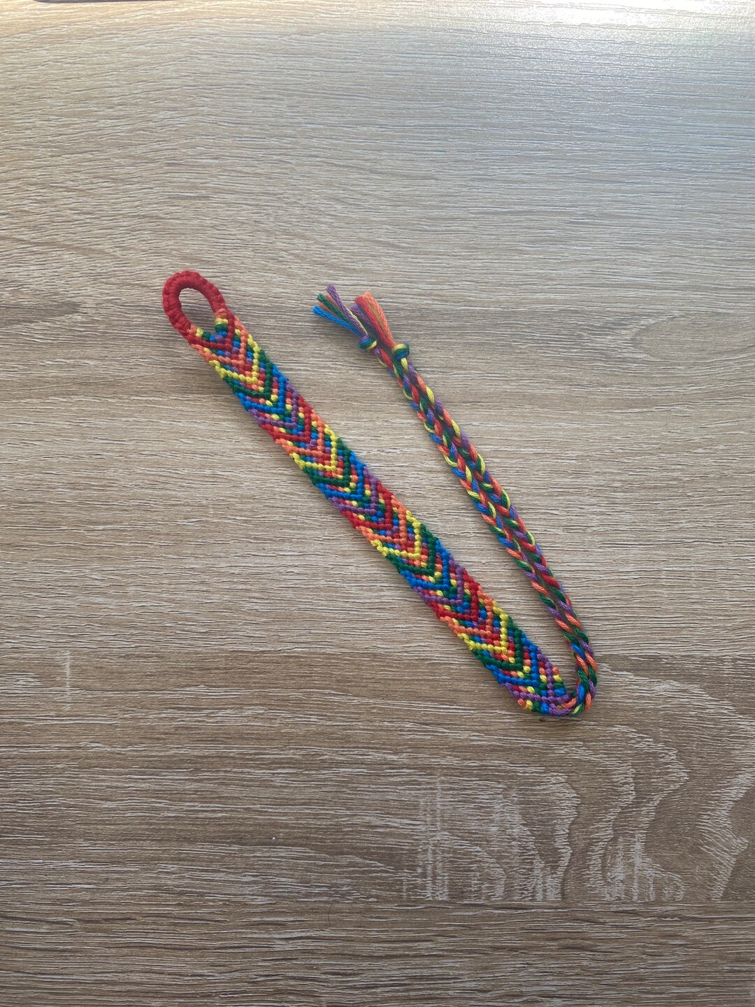 Rainbow Fishbone Chevron Friendship Bracelet - Etsy
