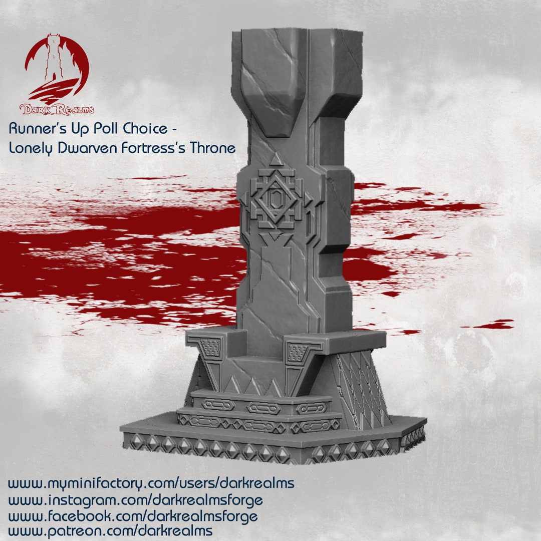 Dwarven Throne, 28mm by Dark Realms - Etsy