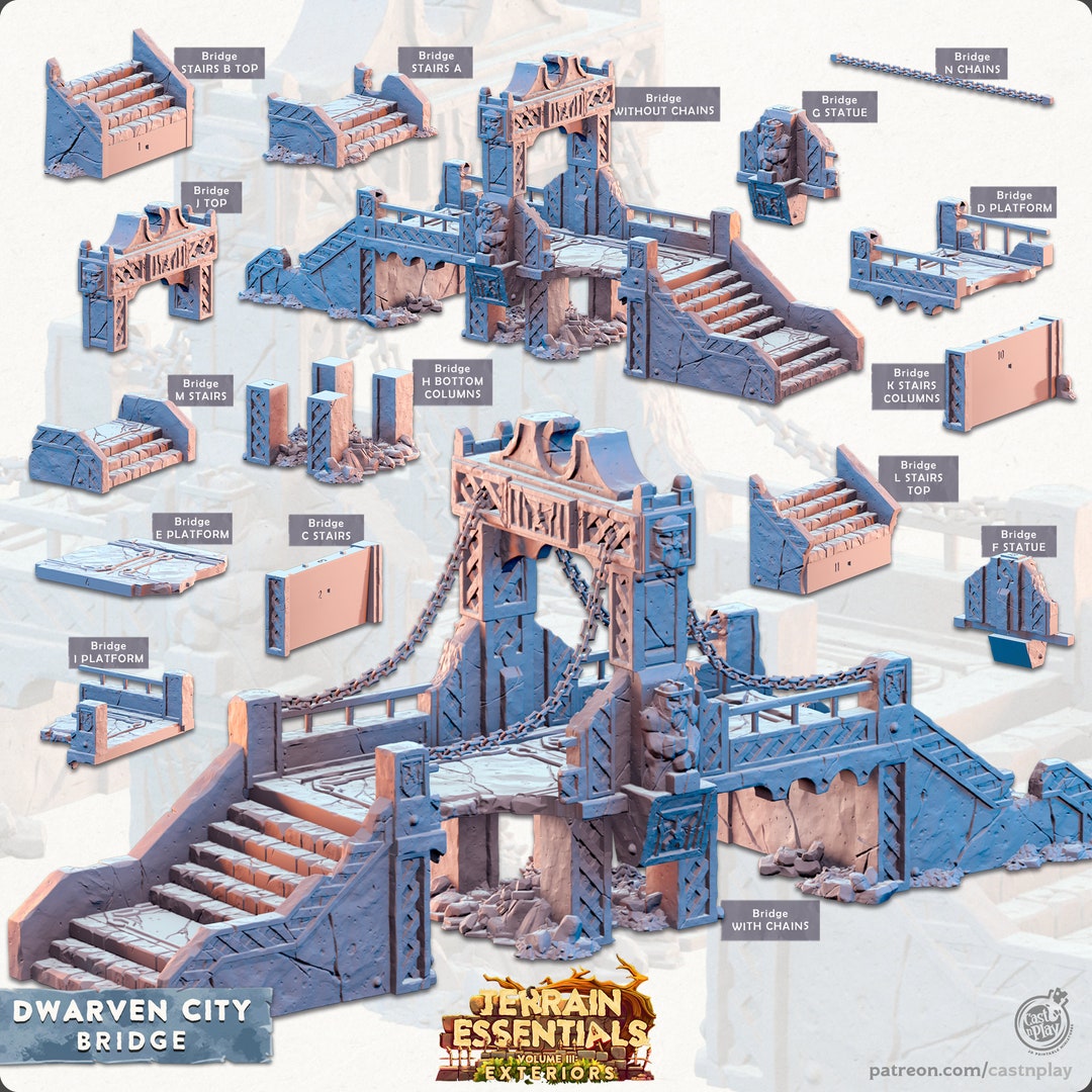 Dwarven City Bridge by Cast N Play - Etsy