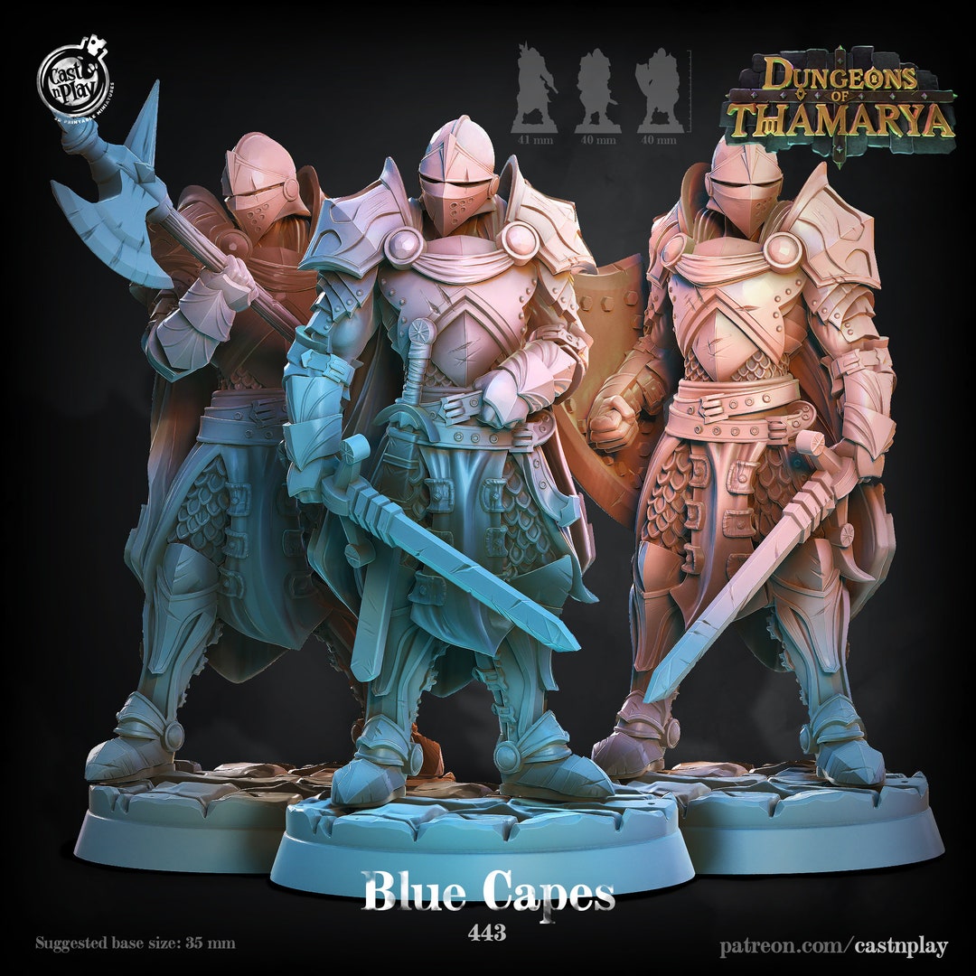 Knights, Blue Cloaks by Cast N Play - Etsy