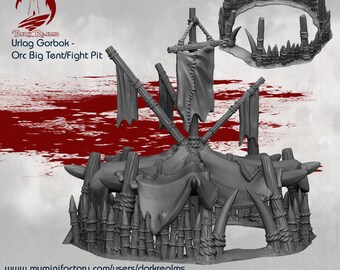 Orc Outpost Orc Throne by Dark Realms 28mm Scale | Etsy