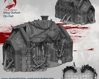 Dwarven Outpost Hall by Dark Realms 28mm Scale | Etsy