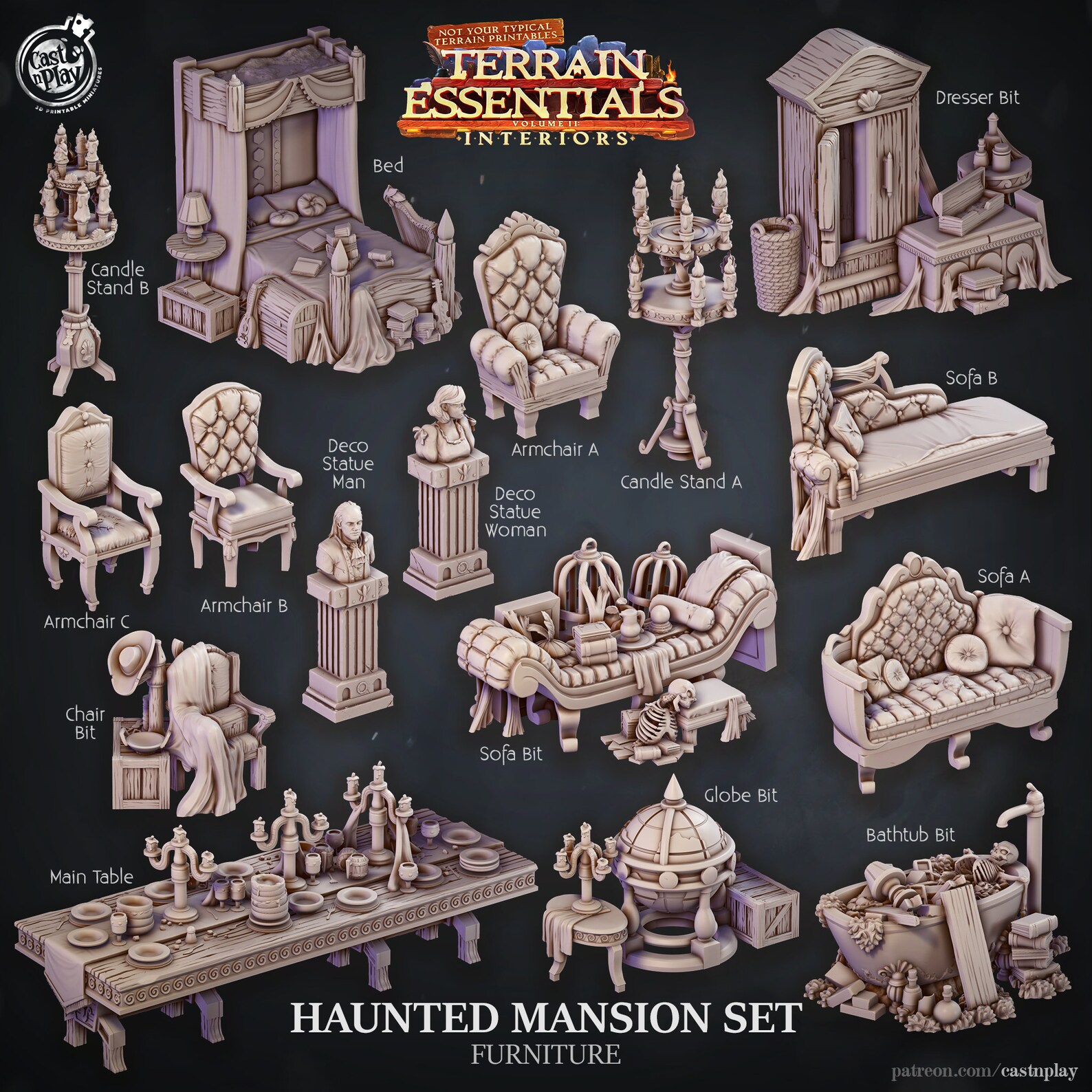 Haunted Mansion Wall Pack by Cast N Play - Etsy