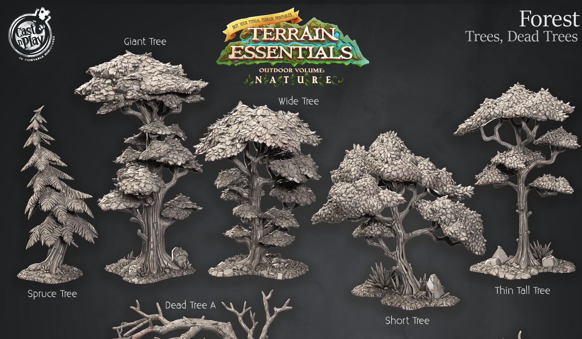 Terrain Essentials Forest Trees by Cast N Play - Etsy