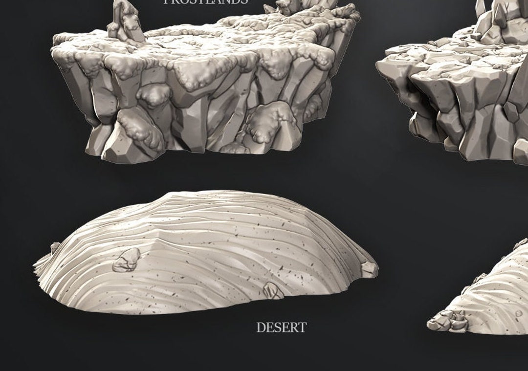 Terrain Essentials Desert Platform by Cast N Play - Etsy