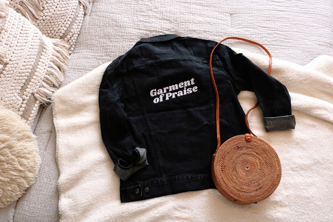 Christian Jacket, Embroidered Jean Jacket, Garment of Praise Jacket ...