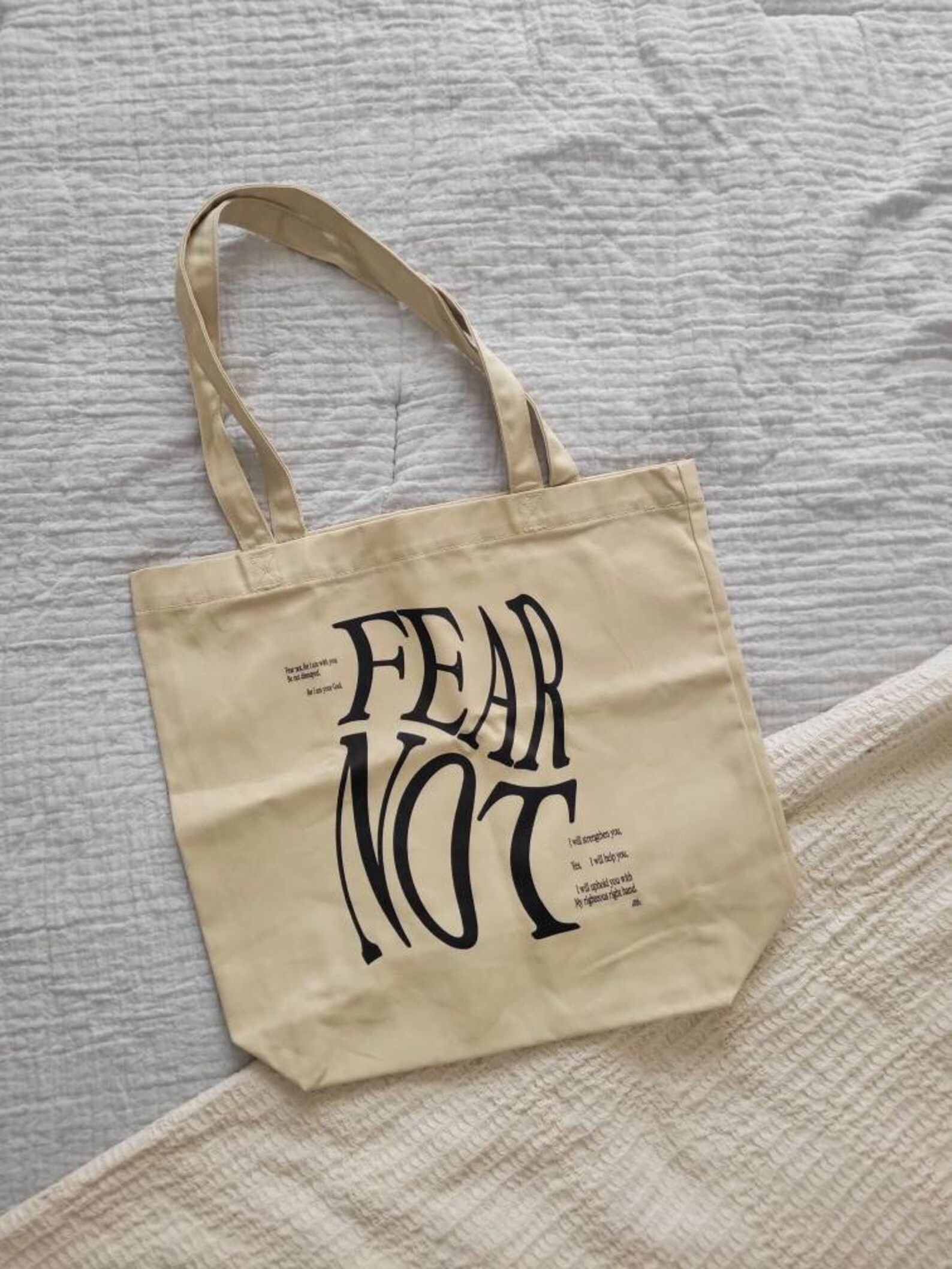 Fear Not Christian Tote Bag Christian Bag Bible Bag - Etsy