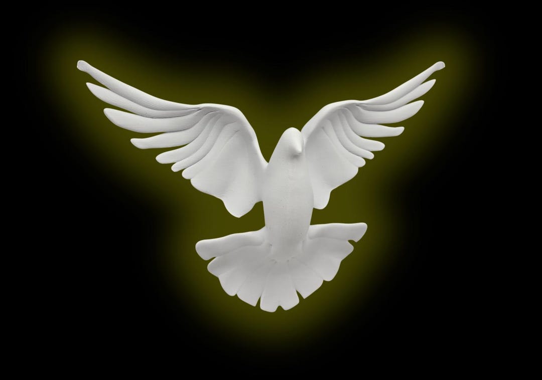 One Foot Wing Span Dove Set of 2, Holy Spirit Decor, Dove Figurine Pair ...