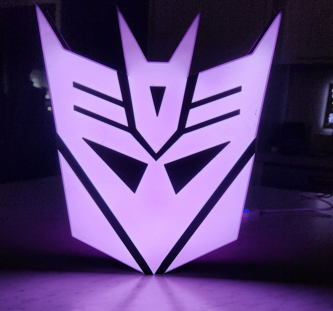 Transformers Decepticon Logo Led Light Symbol Vs Decepticons Roll Out ...