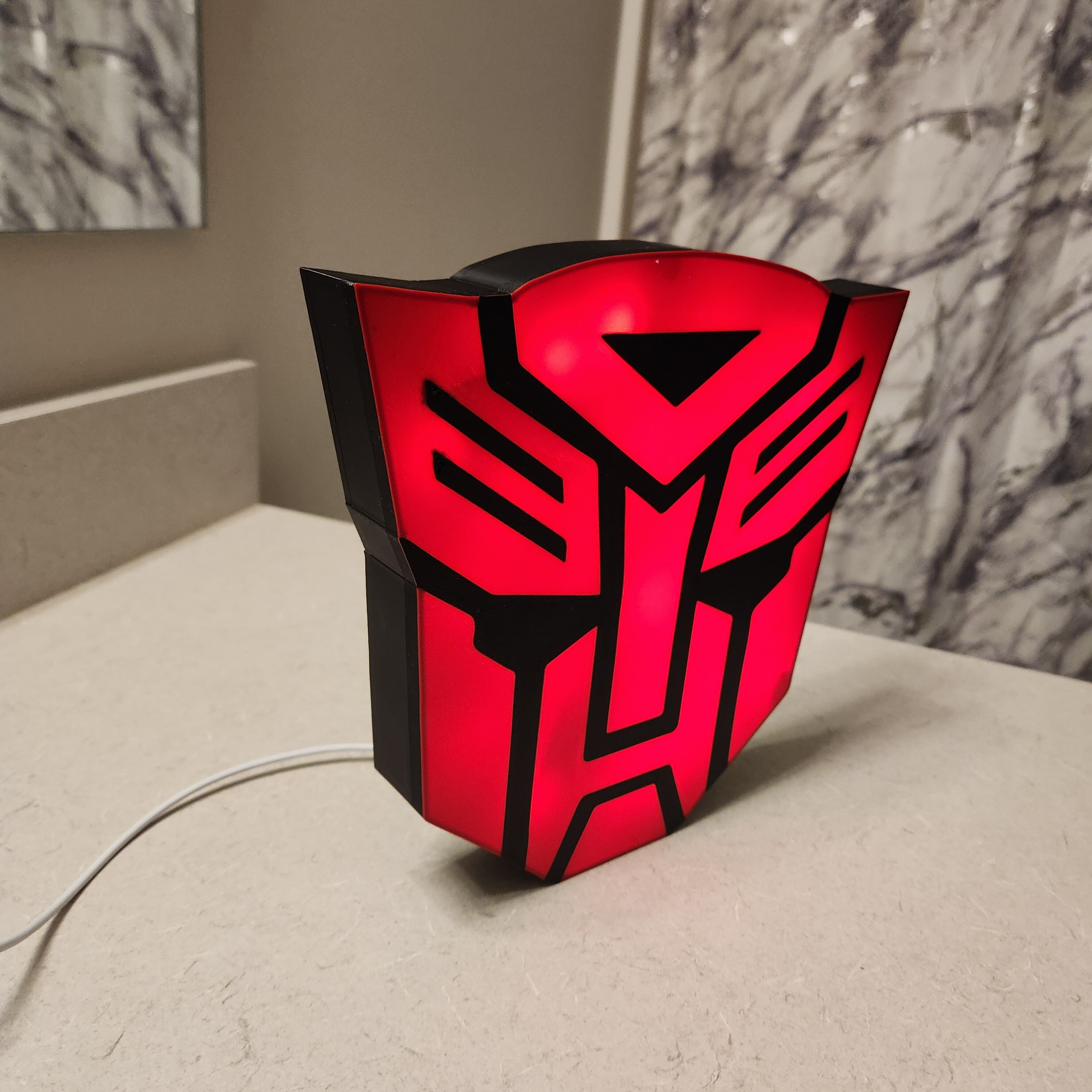 Autobots Logo Led Light Symbol Vs Decepticons Roll Out Character Sign ...