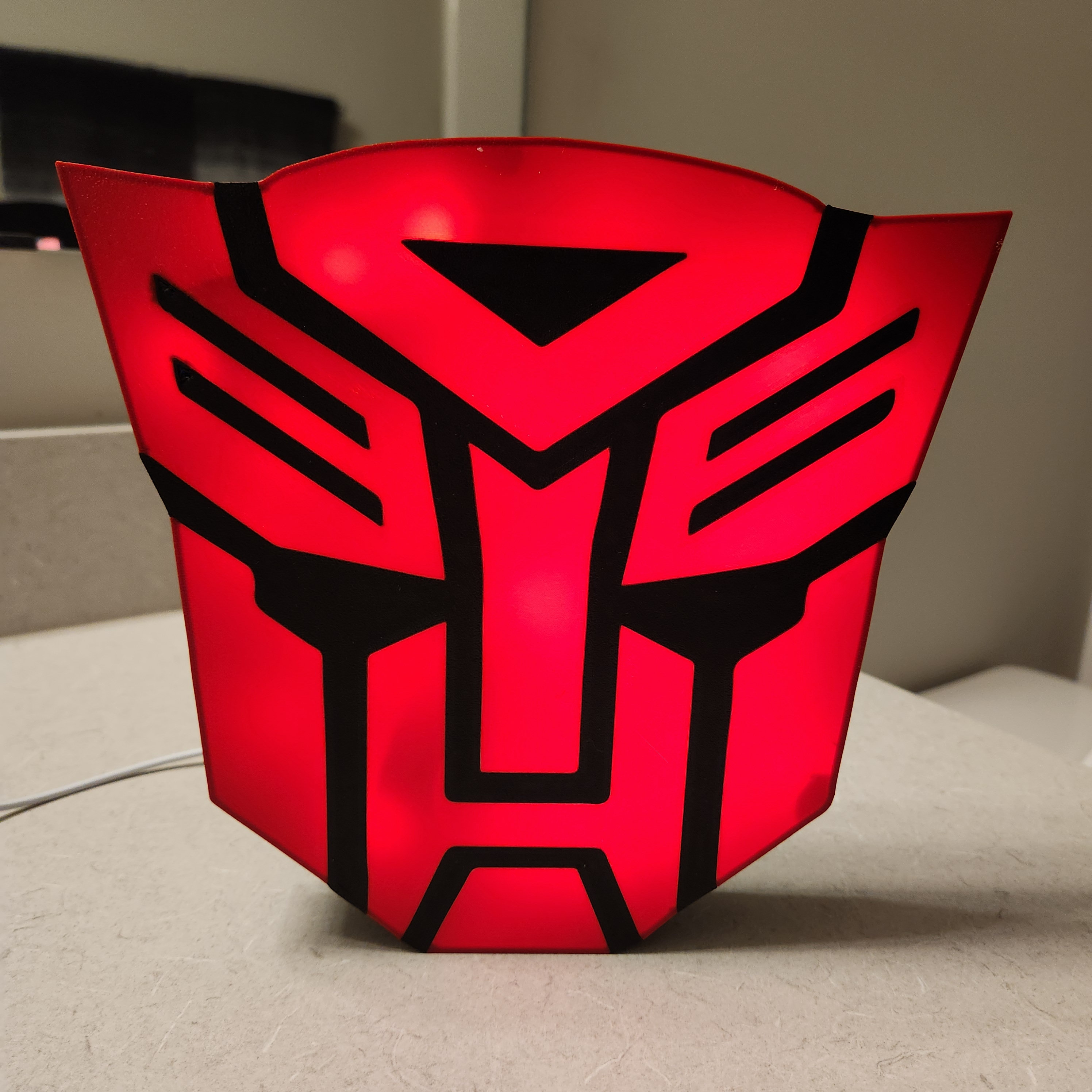 Autobots Logo Led Light Symbol Vs Decepticons Roll Out Character Sign ...