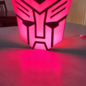 Personalized Autobots Logo Led Light Symbol Vs Decepticons Roll Out ...
