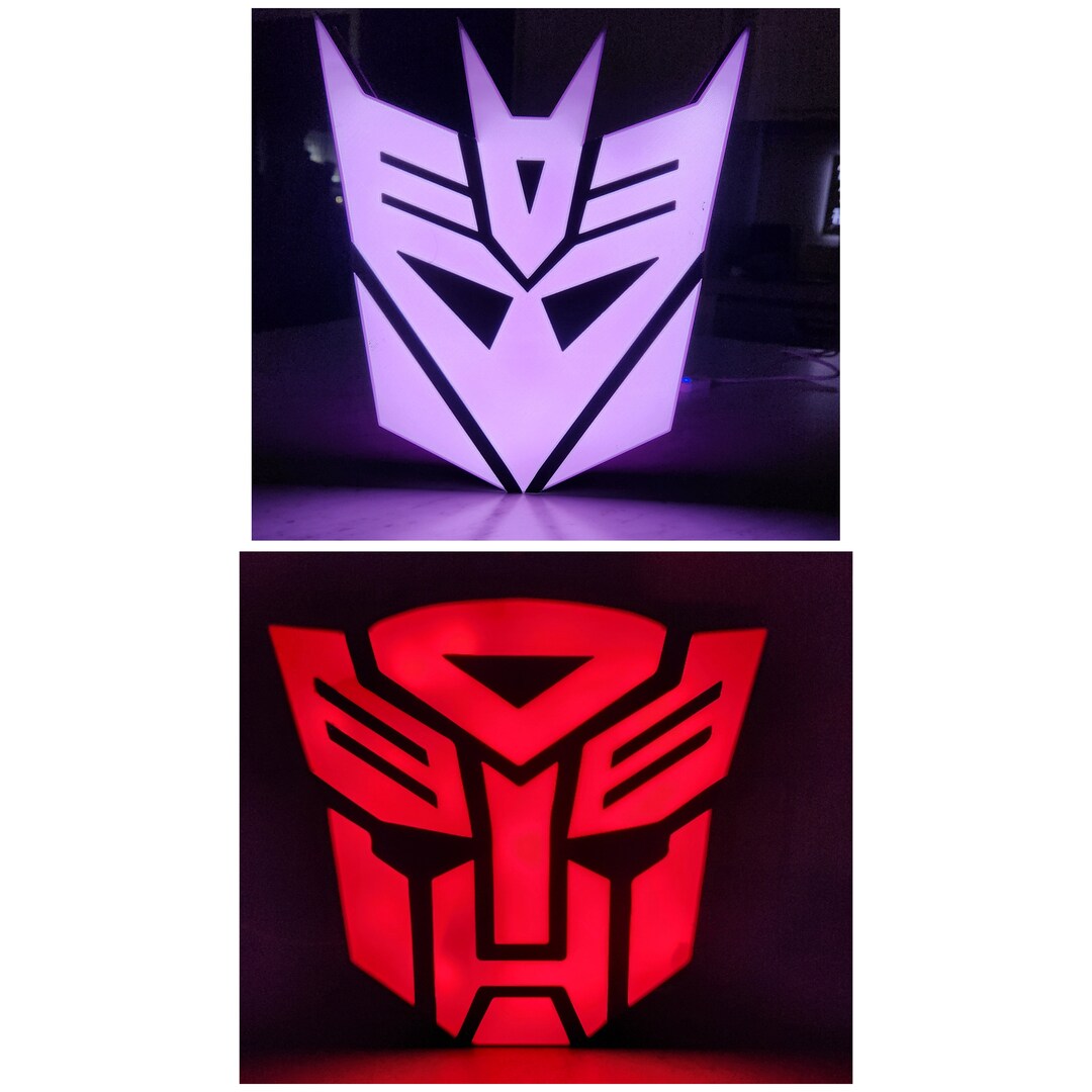Autobots Bundle Both Logo Led Light Symbol Transformers and Decepticons ...