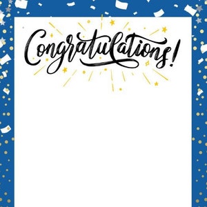 Congratulations Class of 2023 Confetti Border Printable PNG | Pdf ...