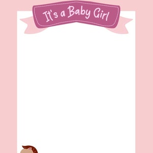 Girl Baby Shower Border| Printable, PNG, Pdf, Instant Download Its a ...