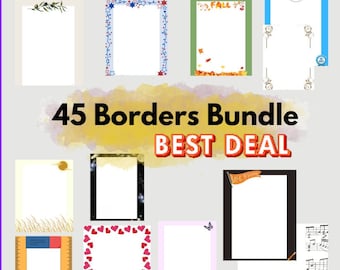 African Print Border Bundle Template Announcement - Etsy
