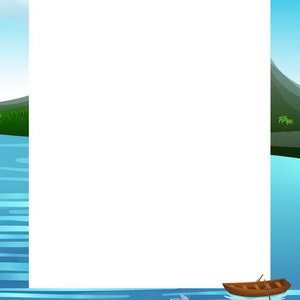 Island Border Printable PNG and Pdf Instant Download Summer Border ...