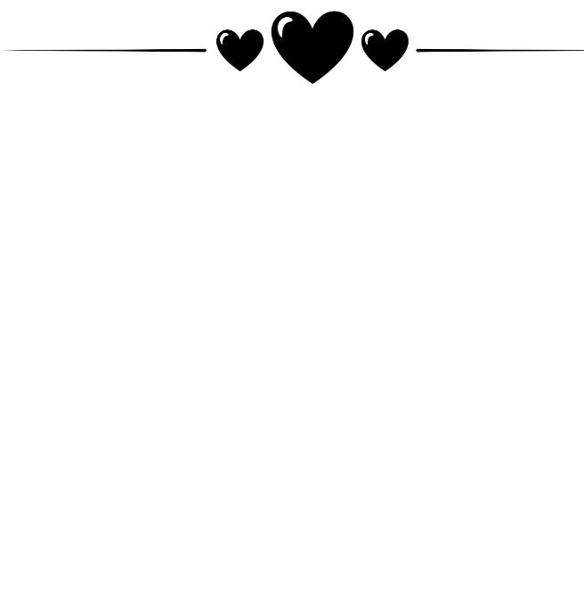 Black and White Heart Border Printable Pdf | PNG Instant Download 5 ...