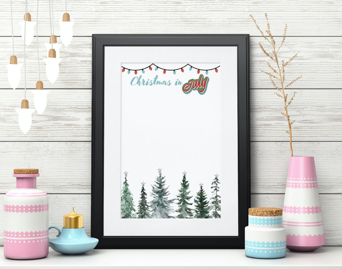 Christmas in July Printable Frame Border (PNG, PDF) - Etsy