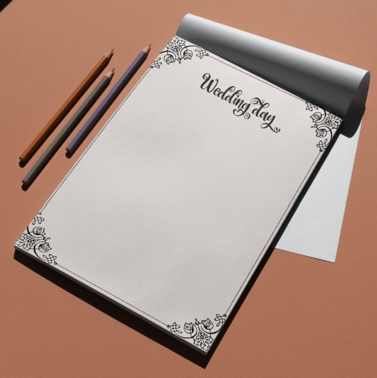 Wedding Day Border Printable. Letter Size Instant Digital Download for ...