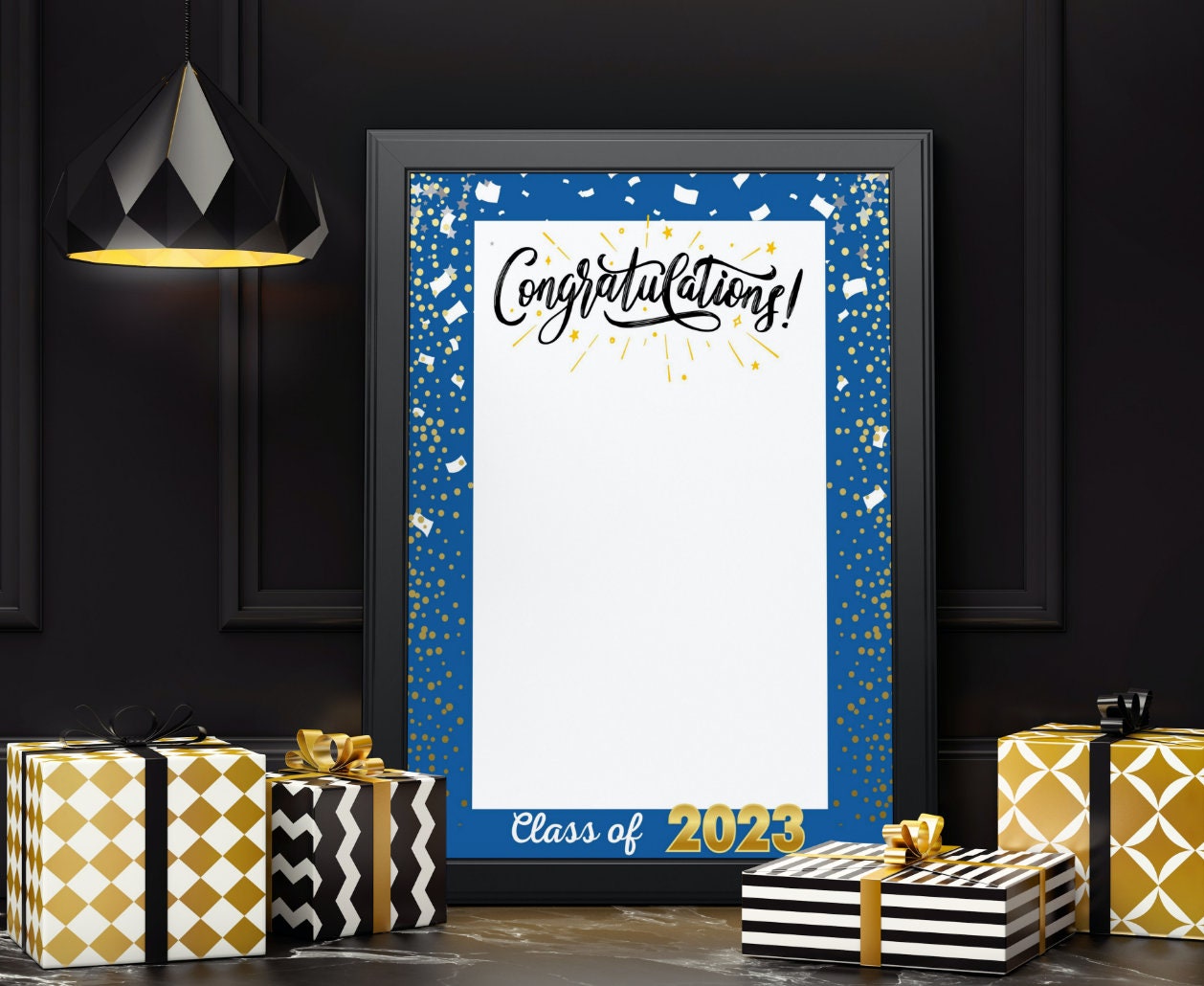 Congratulations Class of 2023 Confetti Border Printable PNG | Pdf ...