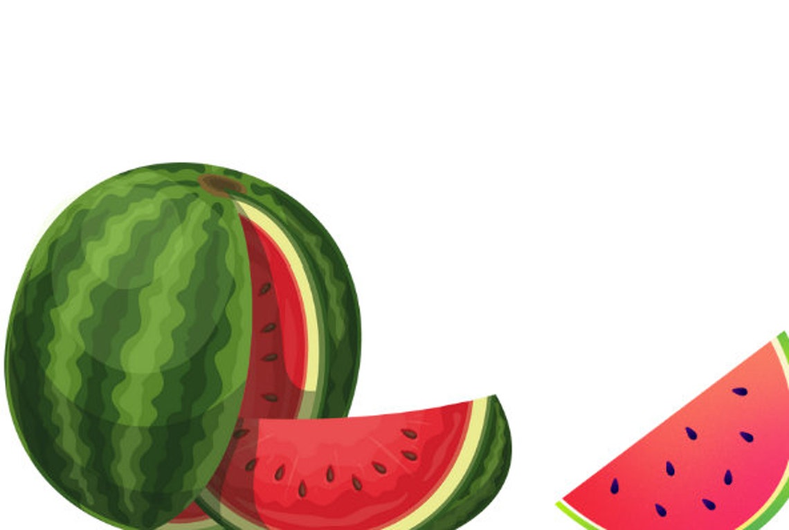 Watermelon Border Printable PNG Pdf Instant Download, Summer Bbq Photo ...