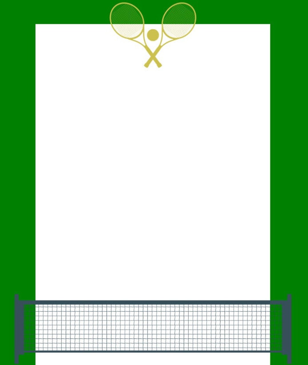 Tennis Net Border Printable Paper Pdf PNG Instant Download - Etsy