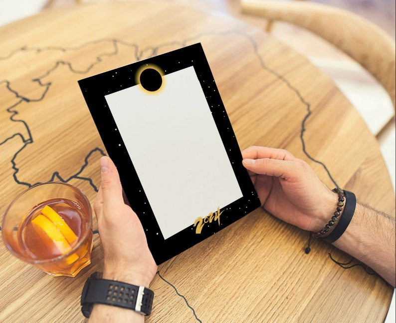 Total Eclipse 2024 Border: Printable Frame (PNG, PDF Digital Download ...