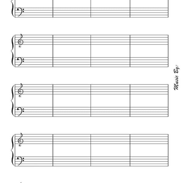 Blank Musical Template - Etsy