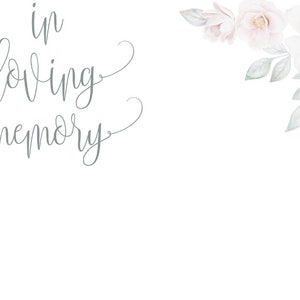 In Loving Memory PNG Pdf, Funeral Border Paper Printable, for Programs ...