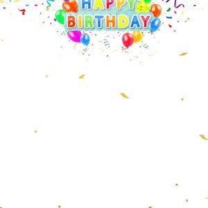 Happy Birthday Borders 2 Page Printable Border Bundle Instant Download ...
