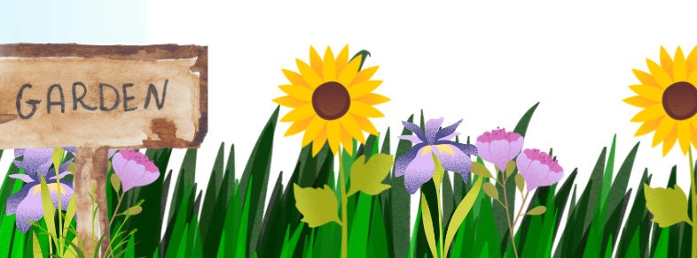 Gardening Border Printable PNG & Pdf for Frame Paper, Stationary, Blank ...