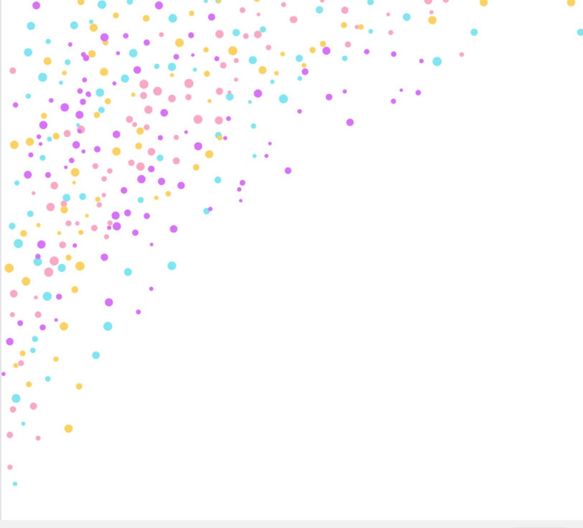 Confetti Border PDF / Bundle / 4 Sheet Design / Printable/ Birthday ...