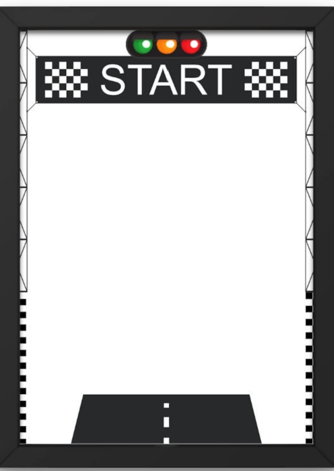 Car Racing Border Page Printable PDF, PNG, Grand Prix, Racers Blank ...
