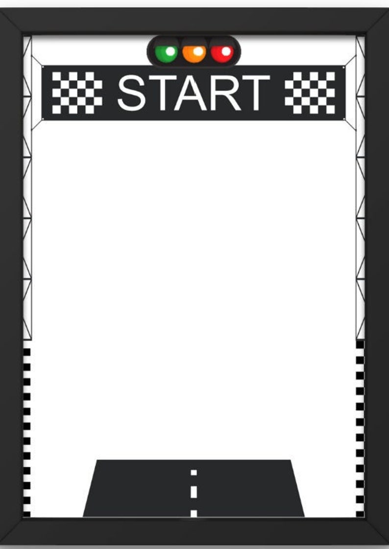 Car Racing Border Page Printable PDF, PNG, Grand Prix, Racers Blank ...