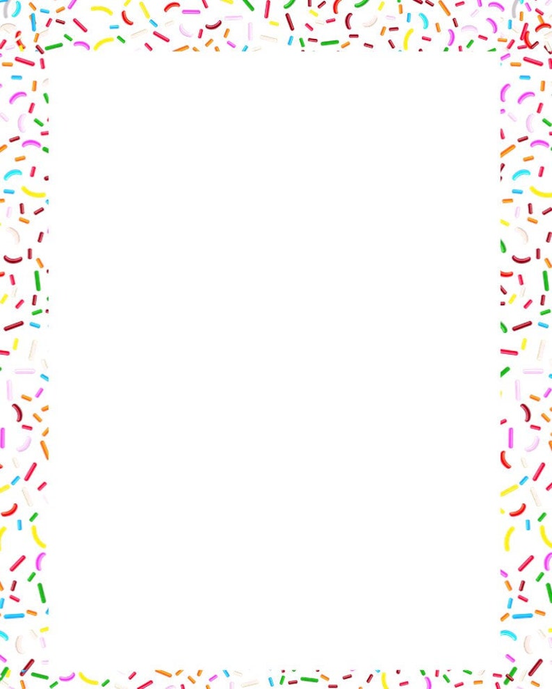 Confetti Border PDF / Bundle / 4 Sheet Design / Printable/ Birthday ...