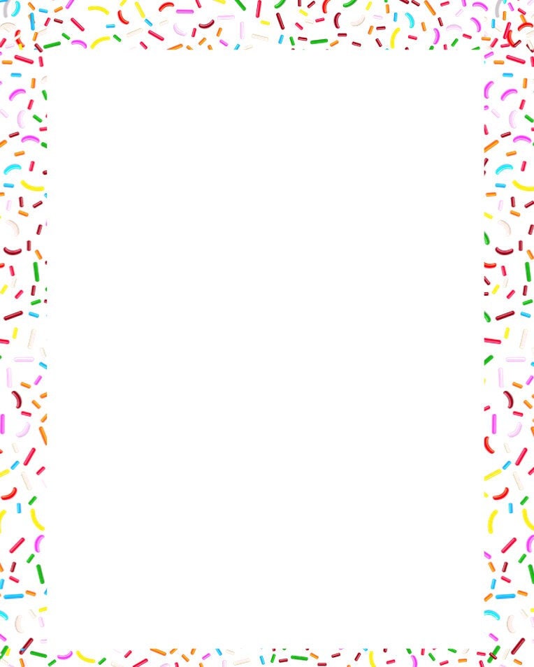 Confetti Border PDF / Bundle / 4 Sheet Design / Printable/ Birthday ...