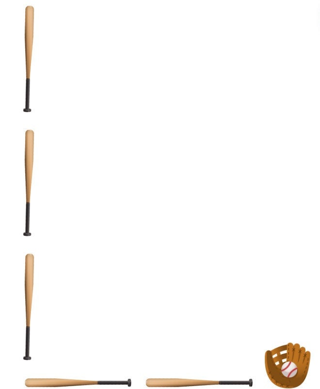 Baseball Border Pdf | PNG | Printable Frame | Instant Download 4 Page ...