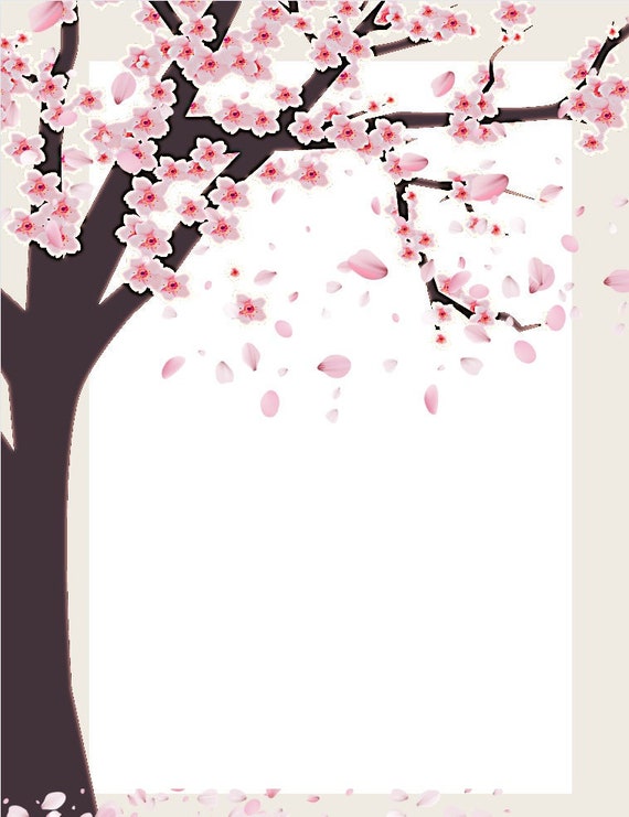 Cherry Blossom Printable Template Cherry Blossom Flower Coloring Page