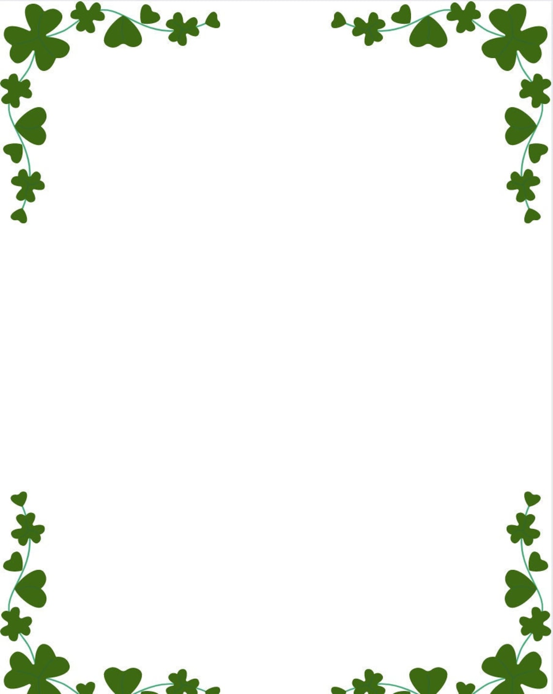 St Patricks Day Border, PDF, Printable, Instant Download, March Holiday ...